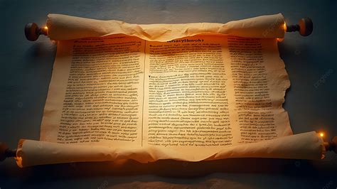 Scroll Unfurling Revealing Ancient And Modern Scripts Symbolizing