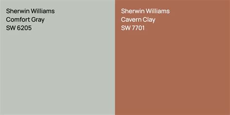 Sherwin Williams Comfort Gray Vs Sherwin Williams Cavern Clay Comparison
