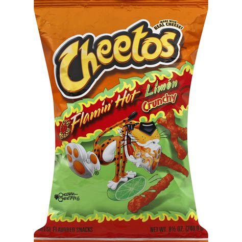 Cheetos Crunchy Flamin Hot Limon Cheese Flavored Snacks 85 Oz Instacart