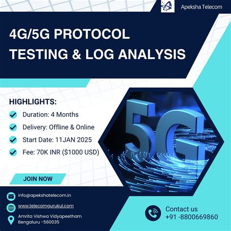Apeksha 🚀 Advance Your Career With 4g 5g Protocol Testing And Log