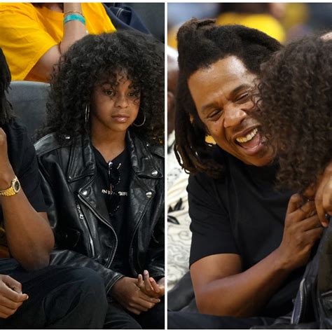 Jay Z And Blue Ivy Welcome To Urbanet Blue Ivy Gets A Kiss From Jay Z