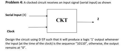 solved problem 4 a clocked circuit receives an input signal