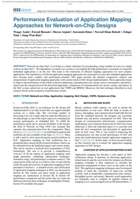 Pdf Performance Evaluation Of Application Mapping Approaches For