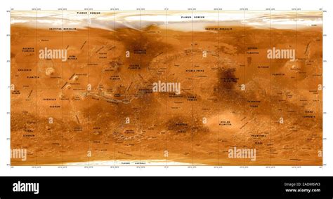 Mapa Topográfico De Marte Tres Dimensiones De Imagen Satelital De La Superficie De Marte Las