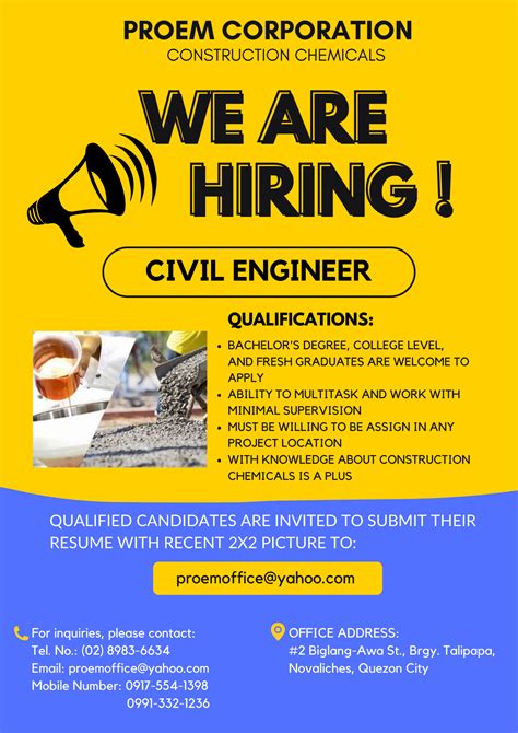 This Could Be You We Are Hiring Civil Engineering Car
