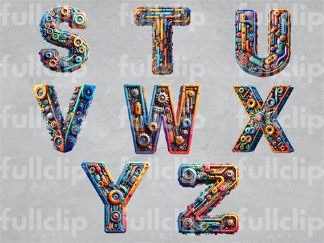 Robot Alphabet Clipart Bundle Robot Clipart Robot Font Robot Png
