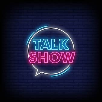 Talk show letreros de neón estilo texto | Vector Premium