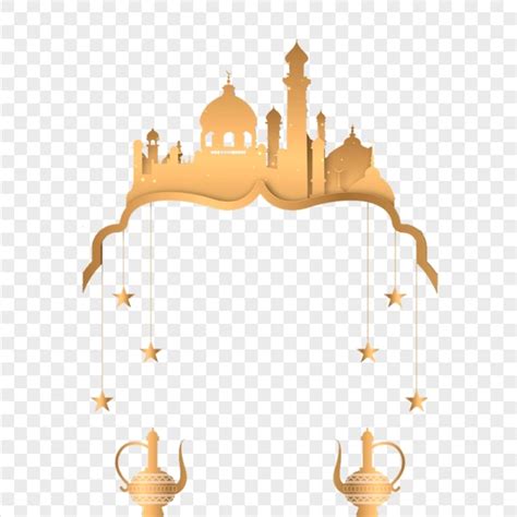 Islamic Vector Background Blue Gold Ramadan Citypng