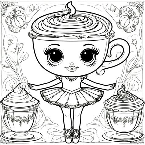 Балерина Капучино раскраски скачать и распечатать