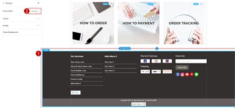 การปรับแต่งรูปแบบส่วนล่าง Footer Makewebeasy Blog