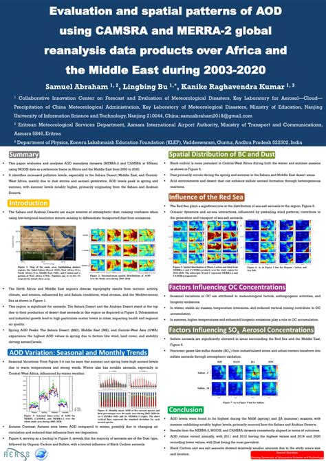 Pdf Evaluation And Spatial Patterns Of Aod Using Camsra And Merra 2 Global Reanalysis Data