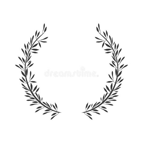 Крона серого масштаба сформированная с оливковой веткой 2 Иллюстрация вектора иллюстрации