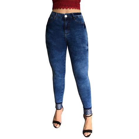 Calça jeans feminina cintura alta hot pants empina bum bum barra