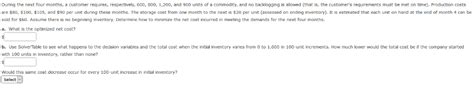 Solved During The Next Four Months A Customer Requires Chegg