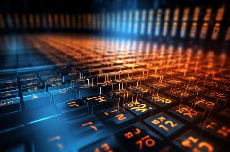 D Programming Background With Abstract Binary Code Premium Ai