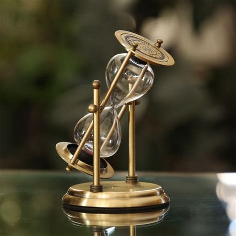 Kelvin And Hughes Vintage Brass Rotating Hourglass Kit Justhourglasses