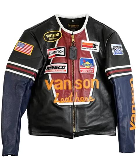 Vanson Star Real Leather Jacket Motocollection