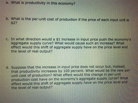 Solved 2 Suppose That A Hypothetical Economy Has The