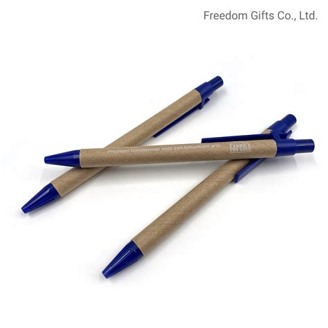 Wholesale Cheap Price Logo Custom Recycled Paper Ball Pen Eco Friendly
