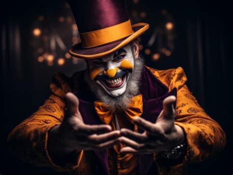 Premium Ai Image Man In A Halloween Costume With A Playful Pose