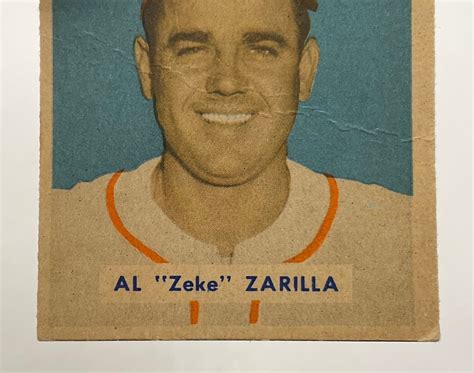 Al Zarilla 1949 Bowman Rc 156 St Louis Browns Vg Ex Collector Store Llc