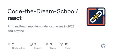 Github Code The Dream Schoolreact Primary React Repo Template For