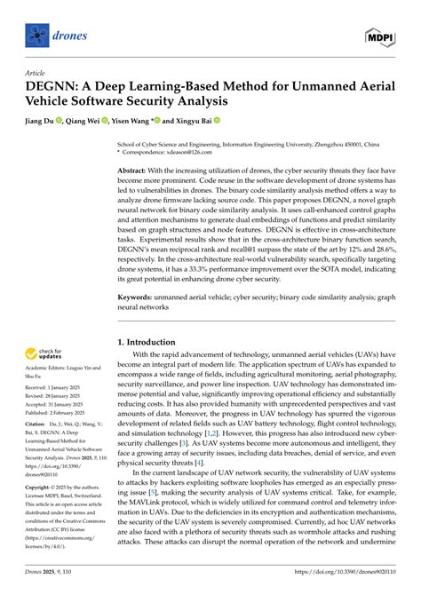 Pdf Degnn A Deep Learning Based Method For Unmanned Aerial Vehicle Software Security Analysis