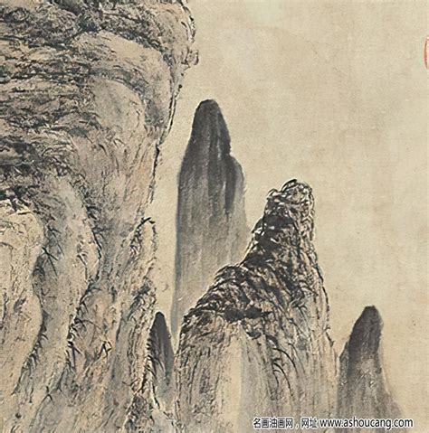石涛作品 山水 5 高清大图下载 名画油画网