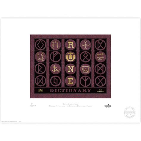 Rune Dictionary Limited Edition Art Print Curiosa Purveyors Of Extraordinary Things