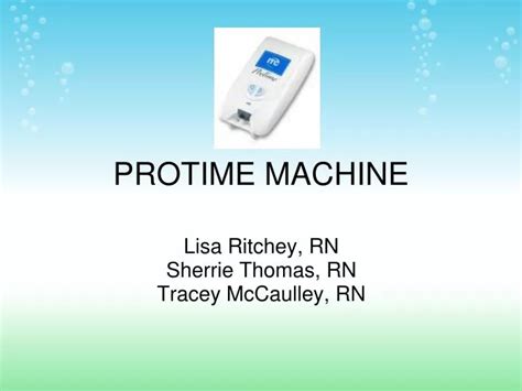 Ppt Protime Machine Powerpoint Presentation Free Download Id 2874263