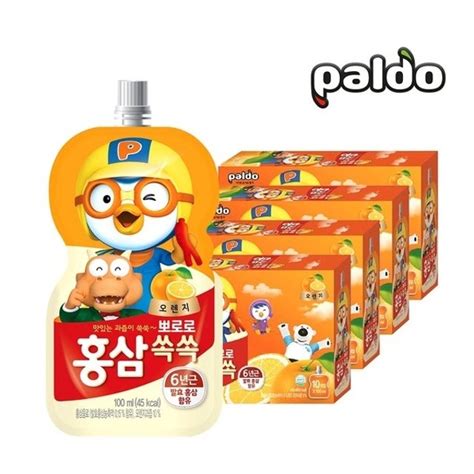 [팔도]뽀로로 홍삼쏙쏙 오렌지 100ml 40개입 P335996136