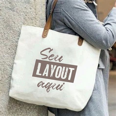 50 Ecobags 40x40x8 Em Lona E Couro Personalizadas Elo7