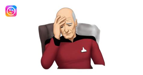 Captain Picard Facepalm Emoji Ai Emoji Generator