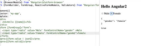 Angular5 Angular 5 Reactive Forms Radio Button Group Stack Overflow