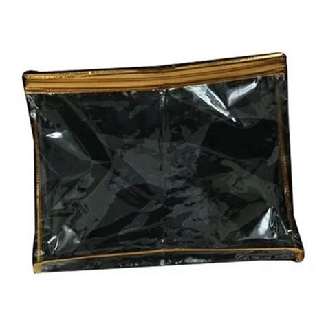 Black And Yellow Pvc Garment Zipper Bag Capacity 2kg Thickness 51