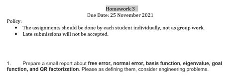Solved Homework 3 Due Date 25 November 2021 Policy • The
