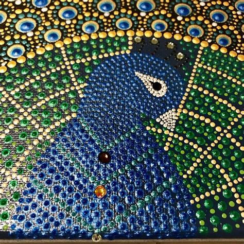 Peacock Mandala Etsy Mandala Dot Art Painting Mandala Art