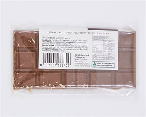 Milk Chocolate Coconut Rough Naked Chocolate Co