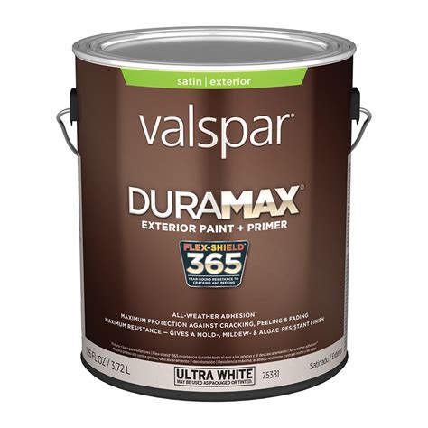 Shop Valspar Duramax Satin Latex Exterior Paint Actual Net Contents
