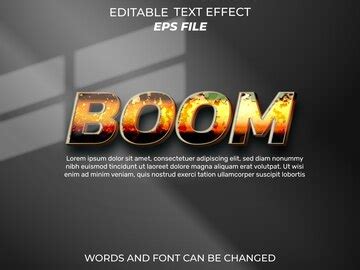 Premium Vector | Boom text effect font editable typography 3d text vector template