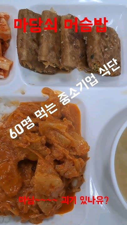 중소기업 식단 월요일 Youtube