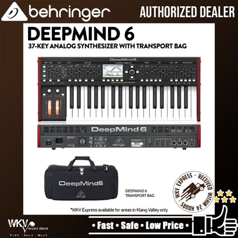 Behringer DeepMind 6 37-key 6-voice Analog Synthesizer with Transport ...