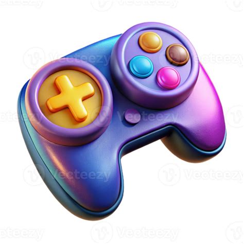 Impressive Vintage Game Controller Buttons Isolated With Colorful