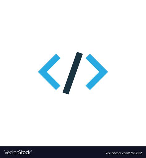 Code Colorful Icon Symbol Premium Quality Vector Image