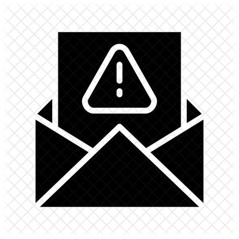 Email Alert Icon Download In Glyph Style