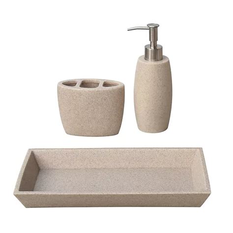 Sonoma Goods For Life® Resin Sands 3 Pc Bath Accessories Set