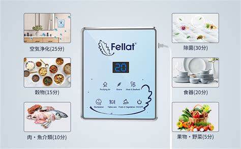 Amazon Fellat オゾン水生成器 オゾン発生器 600mg H 脱臭機 オゾン脱臭機 家庭用空気清浄機 除菌 消臭 一台二役 水