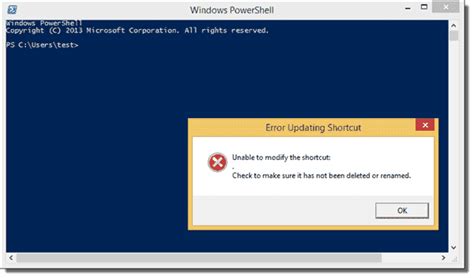 Unable To Modify The Shortcut When Changing PowerShell Console