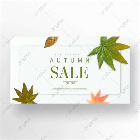 녹색 단풍 프로모션 배너 나뭇잎 일러스트 템플릿 Psd 다운로드 디자인 자료 다운로드