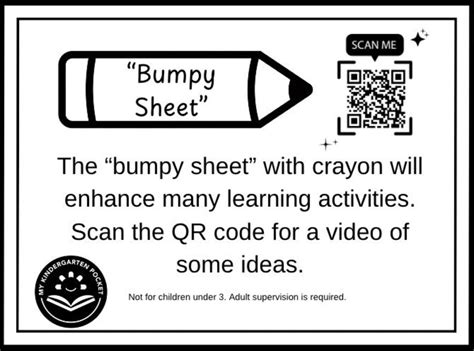 Literacy Tool Bumpy Sheet With Crayon Etsy